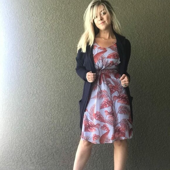 CAbi | Dresses | Cabi 538 Isabel Palm Leaf Ruffle Dress Sz Small Euc ...